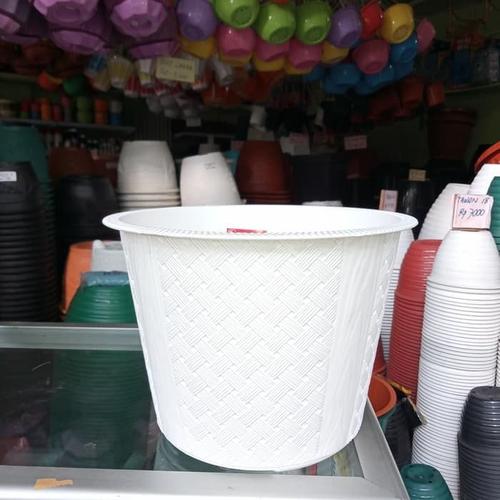 Jual Pot Bunga Tanaman CJP ANYAM 25/905 warna putih - Kab. Bogor ...