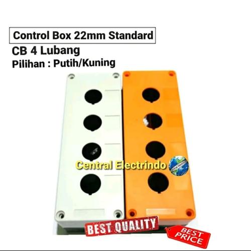Jual Control Box Push Button 22mm 4 lubang Putih/Kuning. - Orange ...