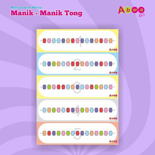 Jual Worksheet Montessori, printable, meronce manik-manik - Kota ...