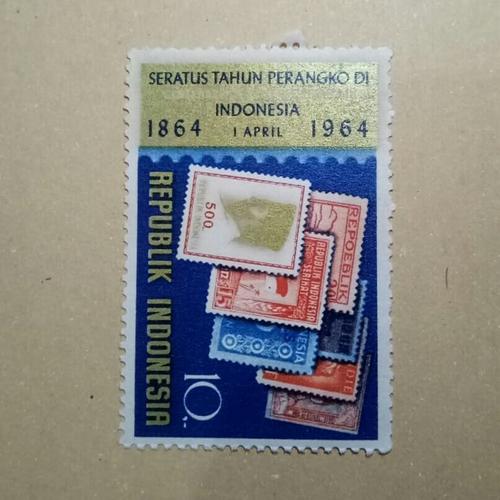 Jual Perangko kuno Indonesia 100 Tahun Perangko di Indonesia 1864-1964 ...