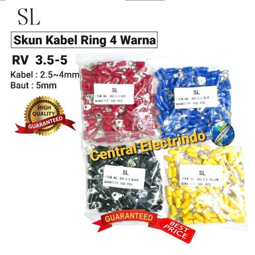 Jual SKUN KABEL RING WARNA RV3.5-5. - Hitam - Kota Tangerang - central electrindo | Tokopedia