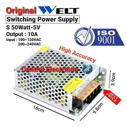 Jual Power Supply 5V 10A 50W WELT HIGH QUALITY. - Kota Tangerang ...