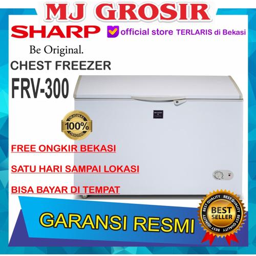 Jual SHARP FRV 300 CHEST FREEZER BOX FRV300 LEMARI PEMBEKU 300 LITER ...