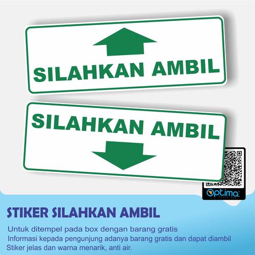 Jual STIKER SILAHKAN AMBIL (GRATIS) - Kab. Klaten - Optima Media Edu ...
