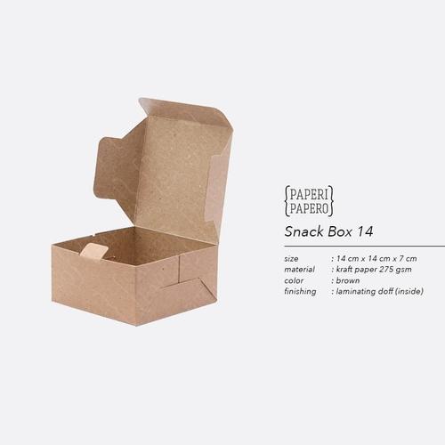 Jual Snack Box (14x14x7 cm) - Kotak / Dus / Boks Makanan Cemilan Kue ...