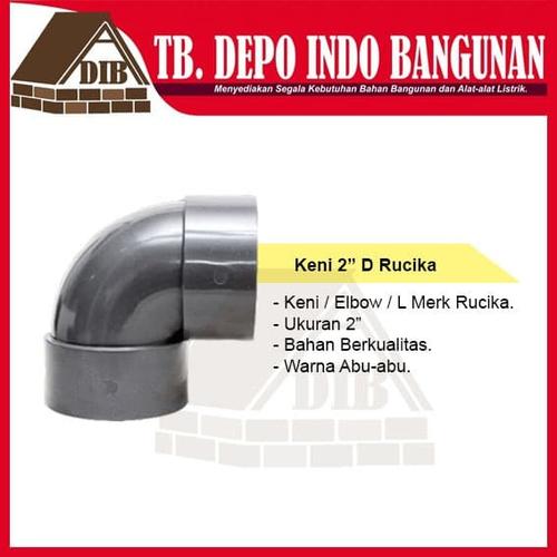 Jual KENI 2" D 2 IN INCH RUCIKA PVC KNIE ELBO ELBOW SAMBUNGAN L WAVIN ...