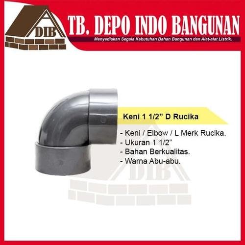 Jual KENI 1 1/2" D 1 1/2 IN RUCIKA PVC KNIE ELBO ELBOW SAMBUNGAN L ...