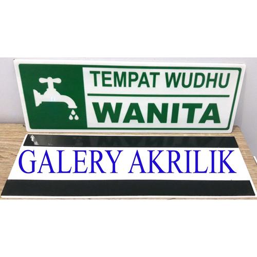 Jual PLAT AKRILIK TEMPAT WUDHU WANITA SIGN LABEL ACRYLIC SIGN BOARD ...