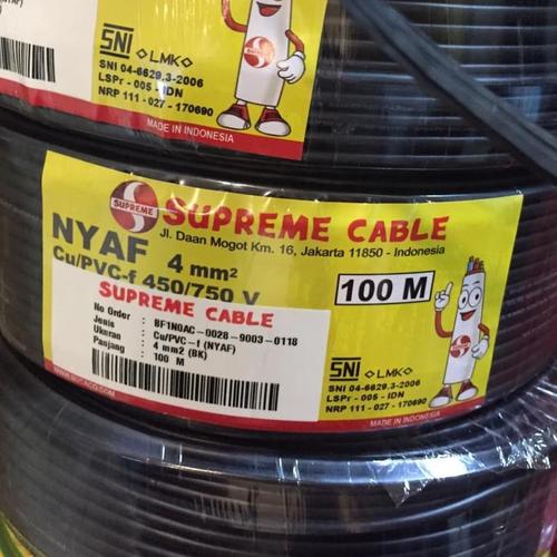Jual Kabel Listrik NYAF Serabut 4mm 1x4 1x4mm Supreme @100meter - Hitam - Jakarta Barat - Hokila ...