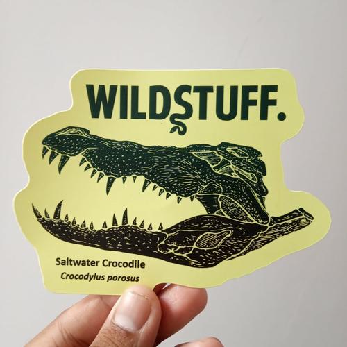 Jual Sticker Wildstuff. - Tengkorak Buaya saltwater crocodile skull ...