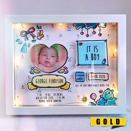 Jual Kado Lahiran Frame Bayi Gift Box BABY BORN BOY GIRL UPGRADE LAMPU ...