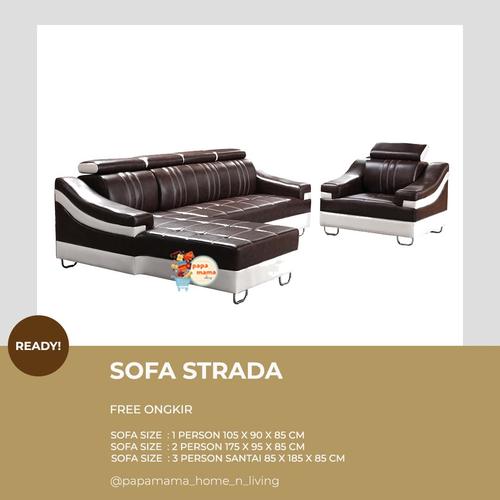 Jual Sofa Tamu Minimalis Strada - Sofa Sudut 321 fullset Kulit - Medan - Kota Medan - Papamama ...