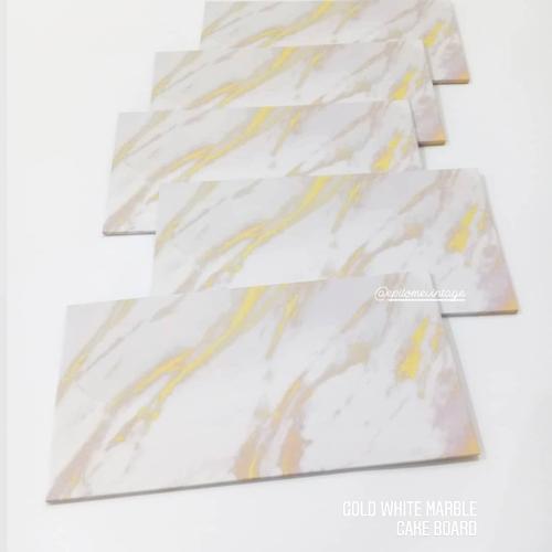 Jual Alas Kue / Cake Board Kotak - White Marble - Kota Surabaya ...