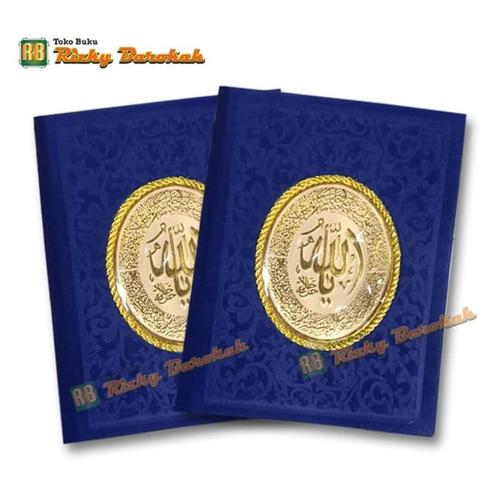 Jual Hard Cover Buku Yasin & Tahlil Bludru Biru BCA Oval Embos Bingkai ...