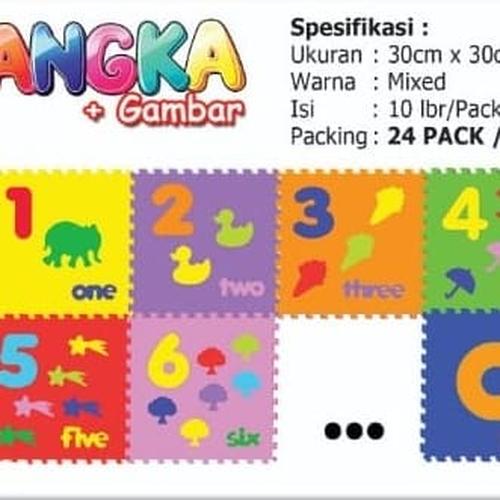 Jual Mainan Puzzle Angka Gambar 30x30cm / Matras Angka / Alas Lantai ...