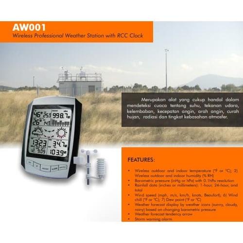 Jual Alat Ukur Cuaca / Pemantau Cuaca dan Iklim Weather Station AW001 ...