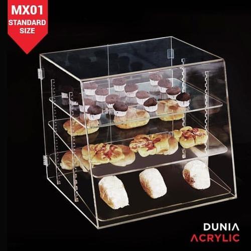 Jual Lemari Makanan Akrilik / Display tempat roti acrylic Mx01 ...