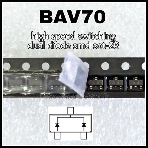 Jual Dioda SMD BAV70 dual diode SOT-23 marking : A4 - Kota Bandung - Putra Niaga Elektronik ...
