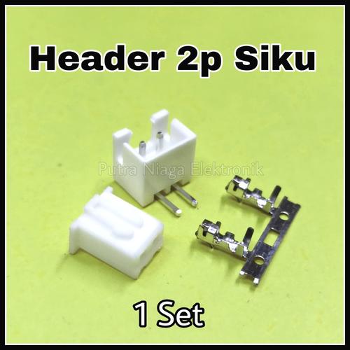 Jual (1 Set) Konektor Header Siku 2 Pin 2.54mm JST XH 2p Male Female ...