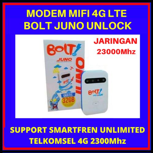 Jual Mifi Modem Wifi Router 4G Bolt Juno Unlock Free Perdana Smartfren ...