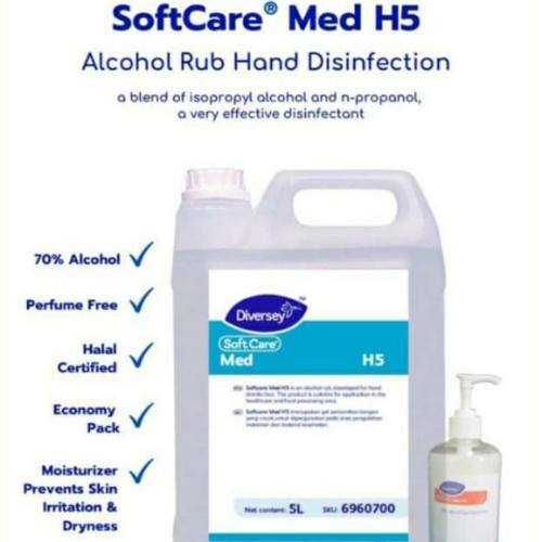 Jual hand sanitizer diversy alcohol soft care isi 5liter free botol med ...