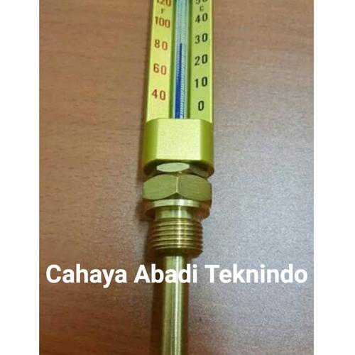 Jual Thermometer Stick kuningan 120°C drat 1/2" Termometer Alat ukur ...