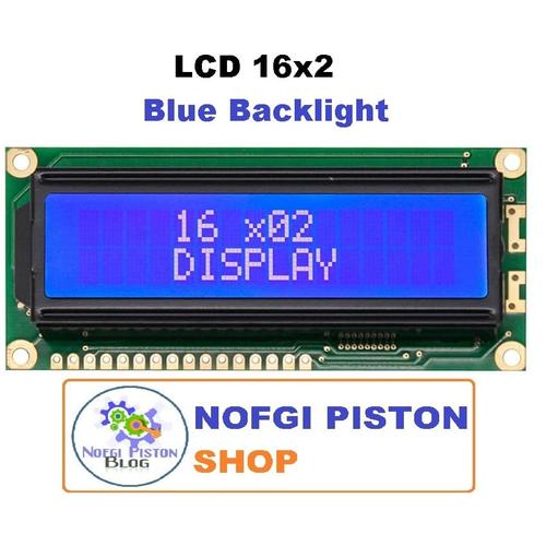 Jual LCD 16x2 Blue Backlight Lcd 1602 Biru Tulisan Warna Putih - Kab ...