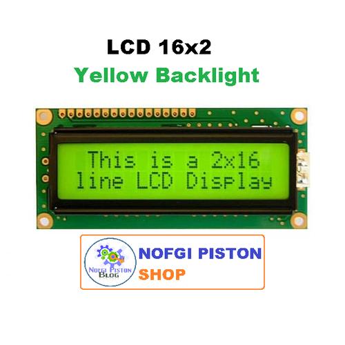 Jual LCD 16x2 Yellow Backlight, LCD Display 1602 Kuning - Kab. Sidoarjo ...