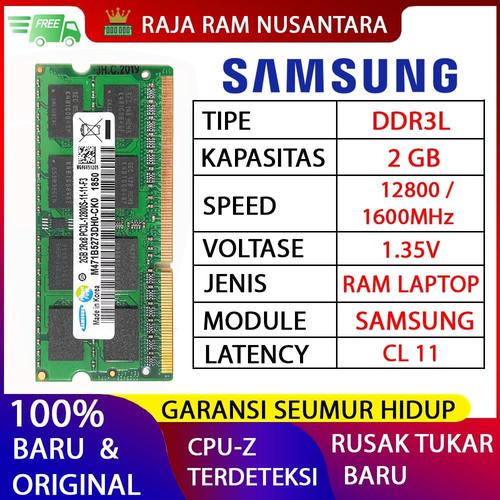 Jual [BARU] RAM / MEMORY SAMSUNG LAPTOP/NB DDR3L 2GB - Jakarta Utara ...