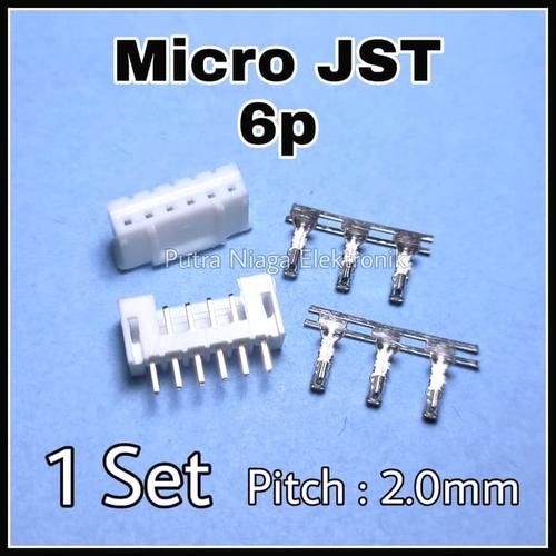 Jual (1 Set) Micro JST 6 Pin 2.0mm / Mikro JST 6p 2.0 mm Male Female 2mm - Kota Bandung - Putra ...