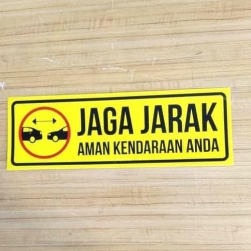 Jual sign stiker K3 rambu SAFETY jaga jarak aman kendaraan anda 10x30cm - Jakarta Barat - OKE ...