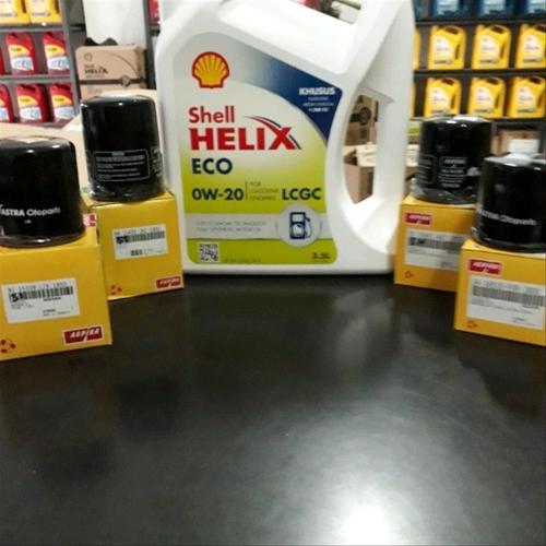 Jual paket Shell helix Eco 0w20 dan Filter Oli Aspira Astra - Jakarta ...