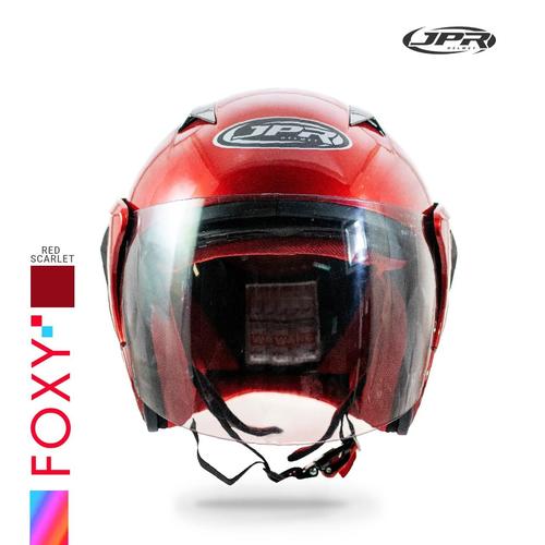 Promo Helm JPR Foxy Solid - Red Scarlet - RedScarletGloss, M - Kab ...