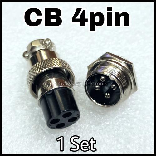 Jual (1 Set) Konektor CB 4p Male Female 4pin Connector CB 4 pin - Kota Bandung - Putra Niaga ...
