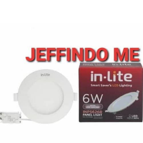 Jual INLITE Downlight Panel Light LED Inbow 6W Bulat PUTIH INPS626R ...