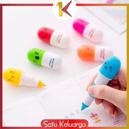 Jual SK-A4 Pulpen Emoticon Vitamin/Pen Unik / Pena Kapsul / Pulpen ...
