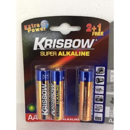 Jual KRISBOW Battery Baterai Super ALKALINE AA A2 3Pcs Krisbow ALKALINE ...