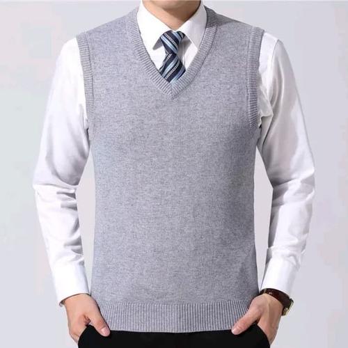 Jual Rompi Rajut Pria Knit Vest Basic Polos Seragam Kantor Terlaris ...