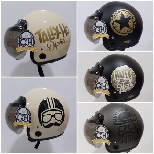 Jual HELM BOGO DEWASA MOTIF HELM RETRO DEWASA MOTIF HELM MURAH MOTIF ...
