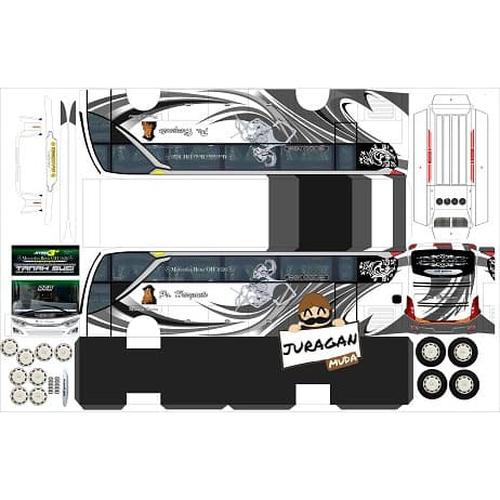 Jual DIY Miniatur Bus Haryanto Tanah Suci Reborn Papercraft Lembaran ...