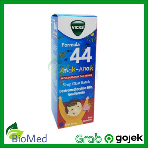 Jual VICKS FORMULA 44 Anak Sirup 54 ml - Rasa Strawberry Obat Batuk ...