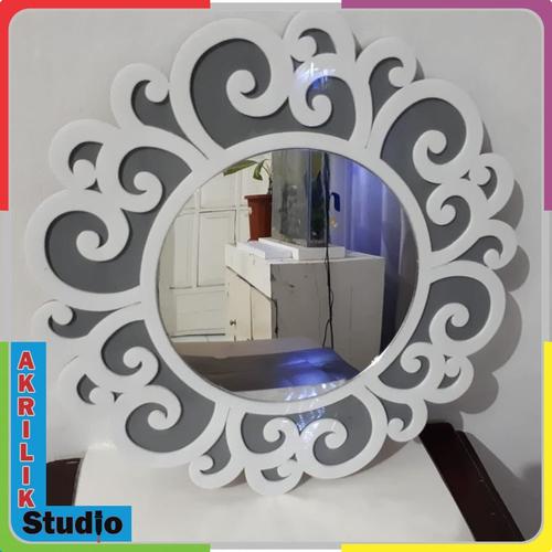Jual CERMIN DINDING AKRILIK 30x30. Dekorasi rumah, ORNAMEN BUNGA 02 ...
