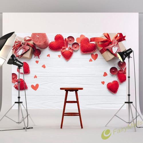 Jual Layar Backdrop Background Prop Fotografi Gambar Hati Hari ...