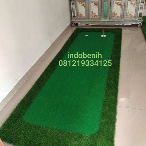 Jual lapangan golf mini portable-putting green portable 2.5 x 1 meter ...