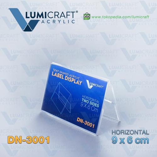 Jual Label Display Acrylic Model Tenda - 9 x 6 cm Horizontal Tent Card ...