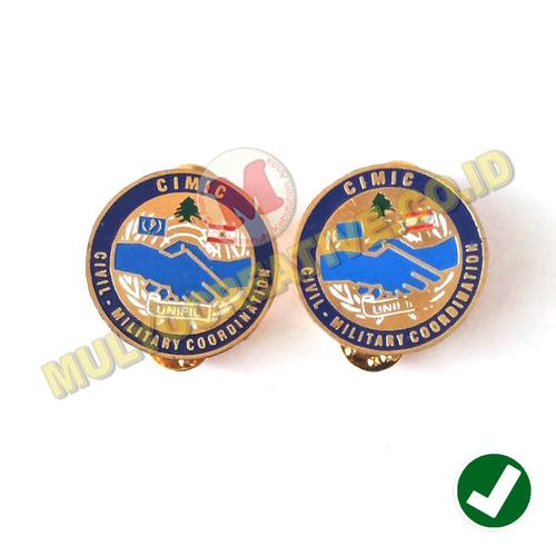 Jual Lencana Pin Civil Military Coordination Pin Logo Cimic Model Bulat ...