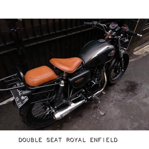 Jual jok motor kawasaki w175 double seat royal enfield design - Jakarta ...