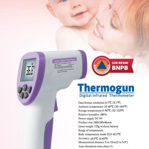 Jual TERMOGUN TERMOMETER DIGITAL TEMBAK ASLI GARANSI LAMA / BUKAN OMRON ...