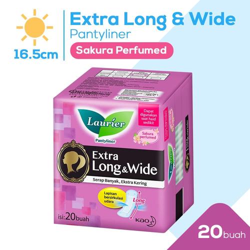 Promo Laurier Extra Long&Wide 20s - Pantyliner Fresh Floral Perfumed 16 ...