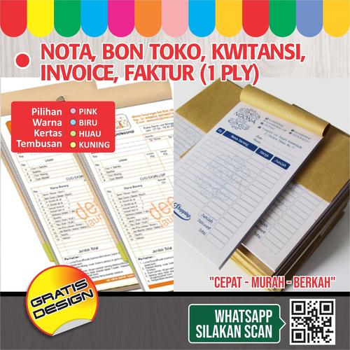 Jual NOTA, FAKTUR, KWITANSI, BON TOKO, SURAT JALAN, SPR (1PLY) - 1 ...